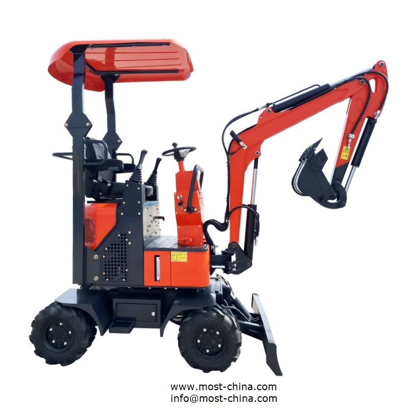 Small Wheel Excavator MC12W with wheel drive, mini wheel digger with CE